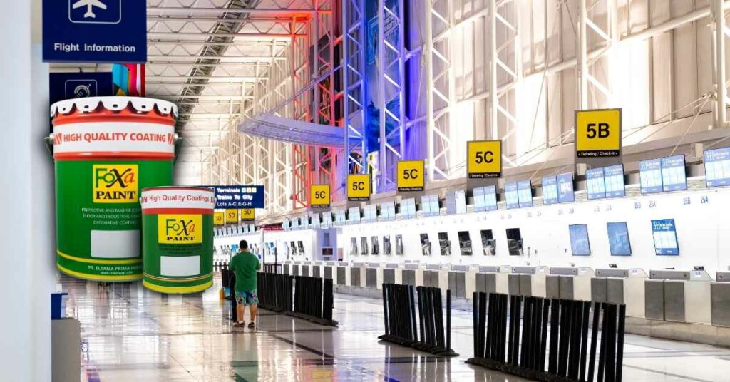 Epoxy Area Maintenance Pesawat di Bandara Internasional